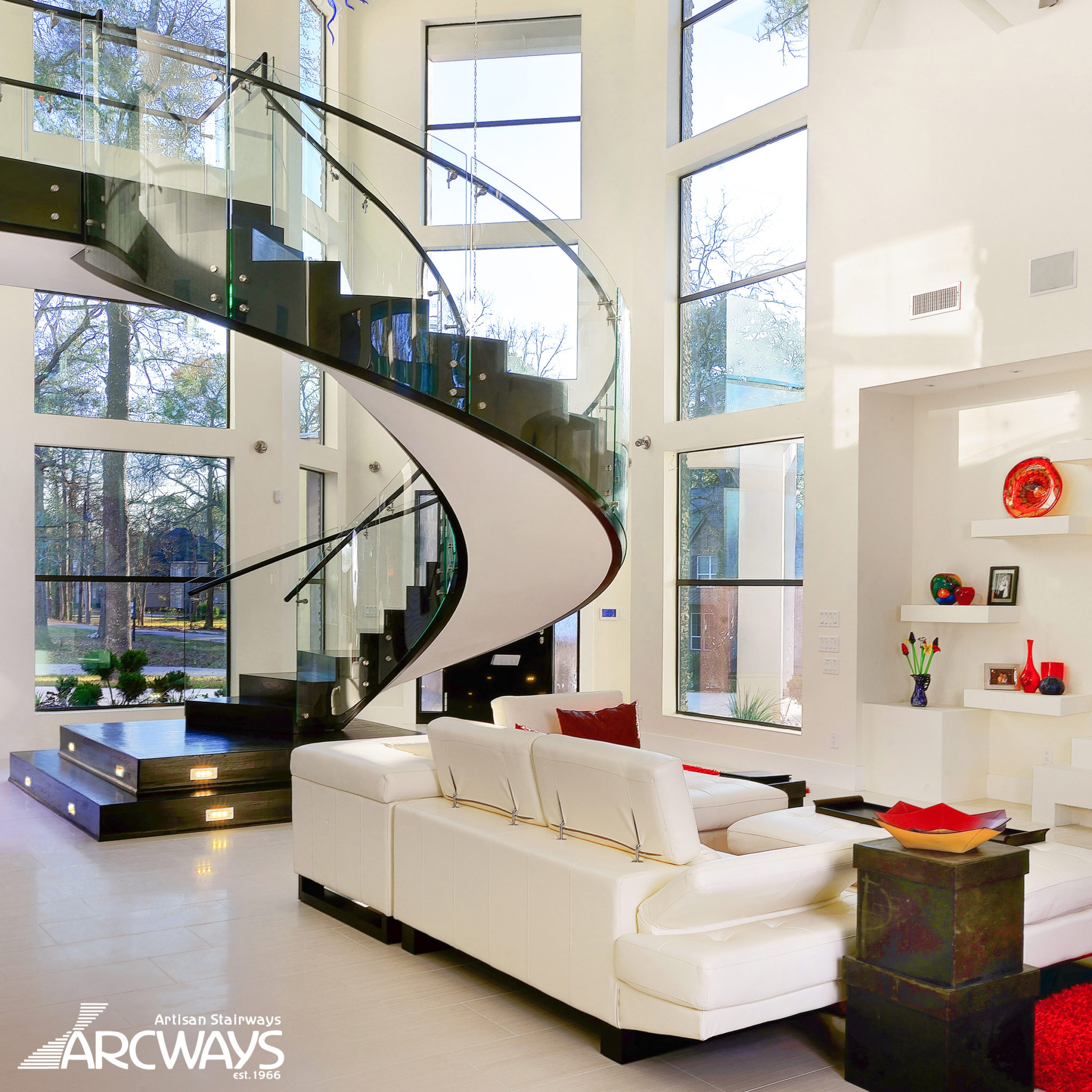 Floating Stairs by Arcways: Modern Stairways with Impact