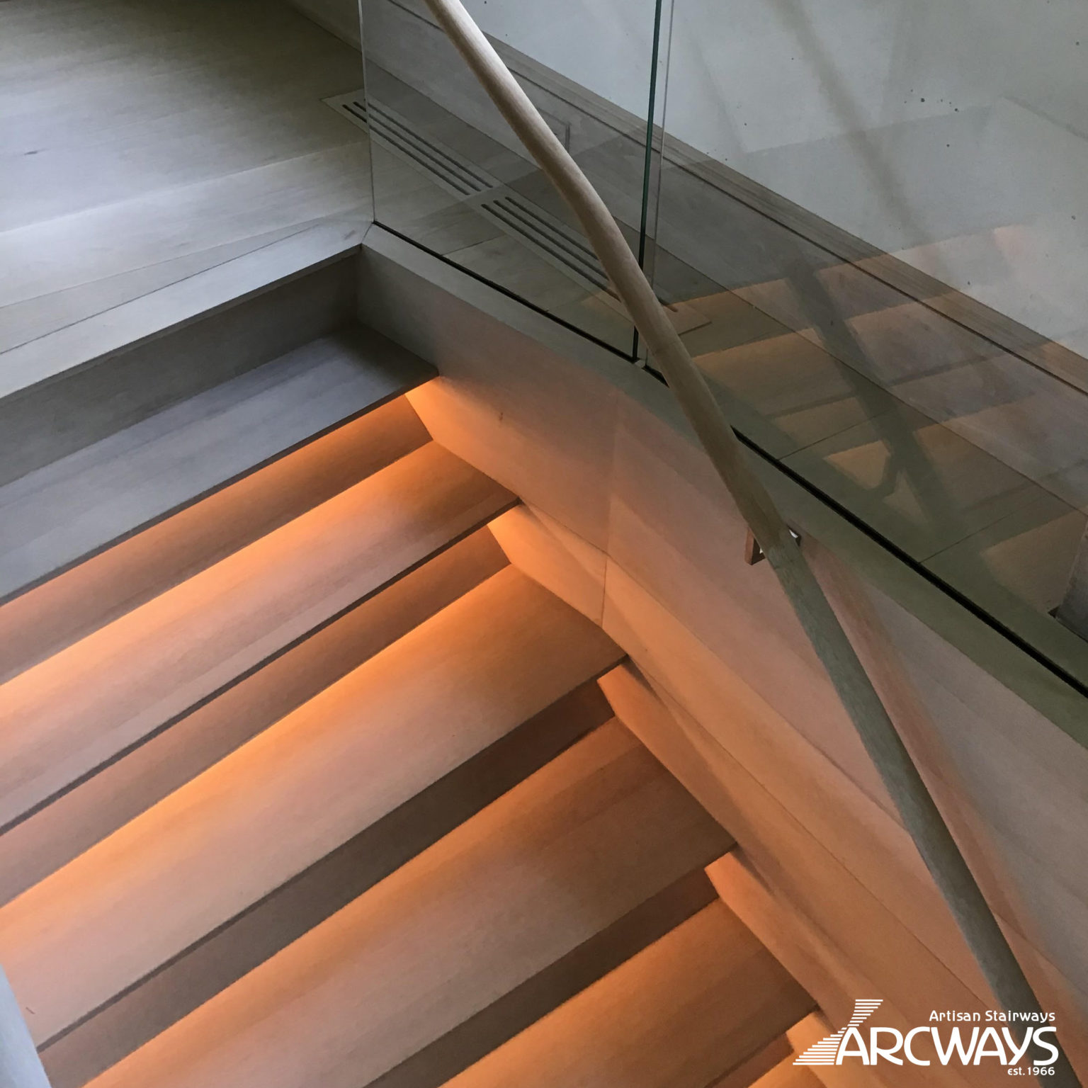 Custom Details: Stairs with Integrated LED Lighting by Arcways