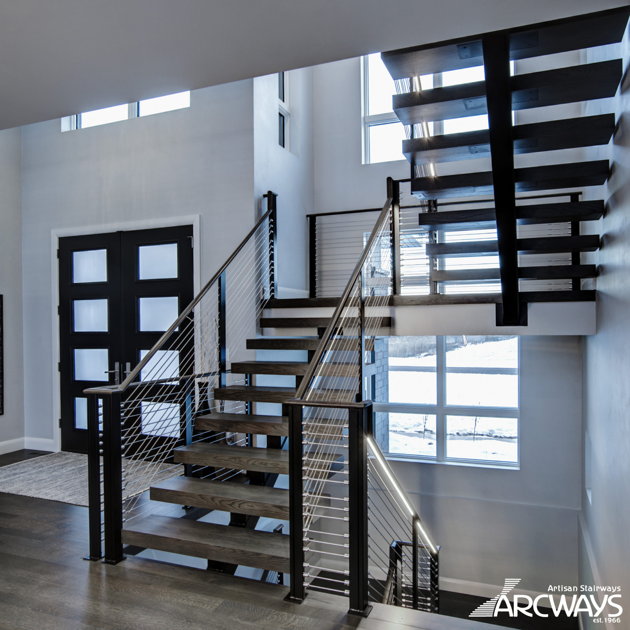 Custom Details: Stairs with Integrated LED Lighting by Arcways