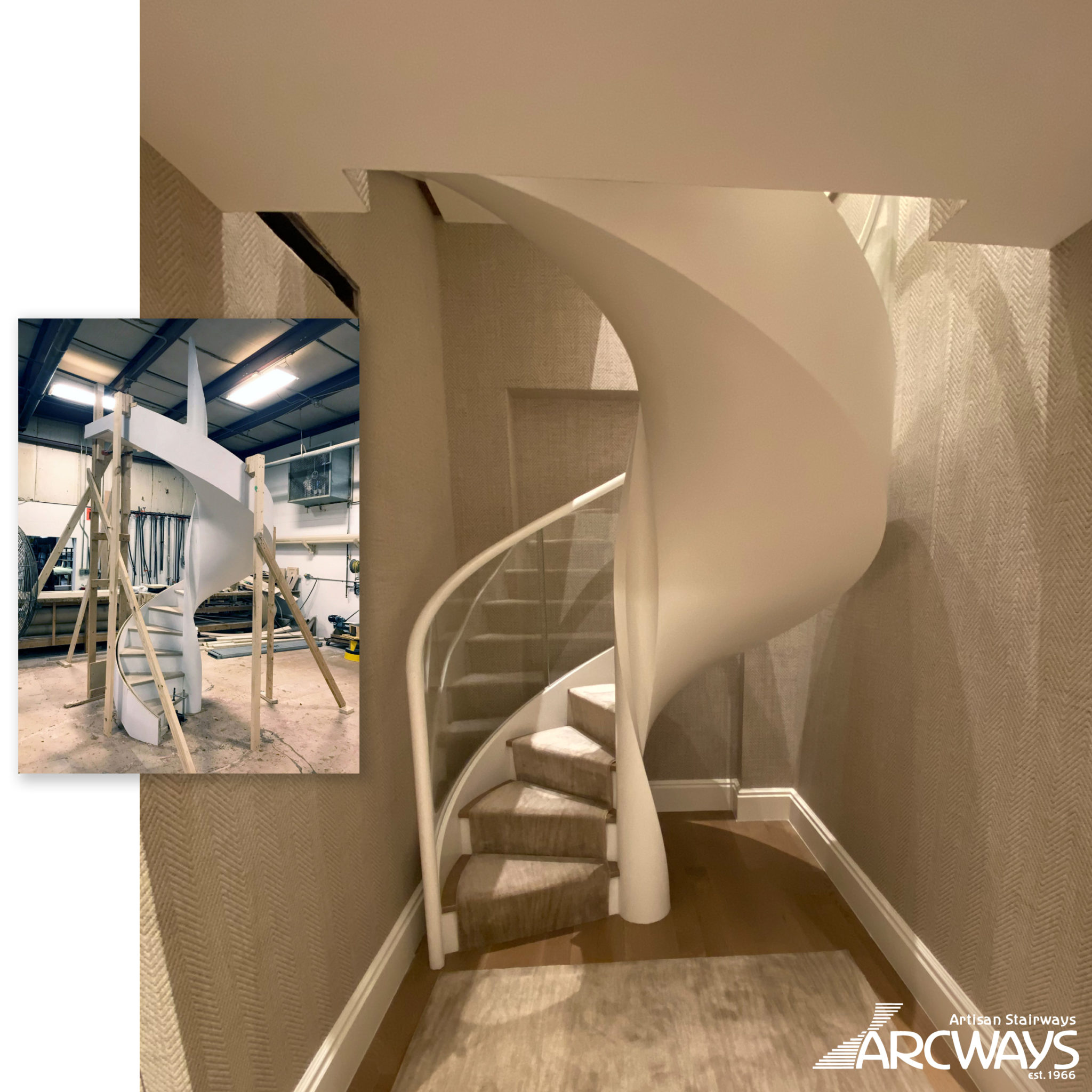 Double Helix Staircases & Helical Stairs by Arcways
